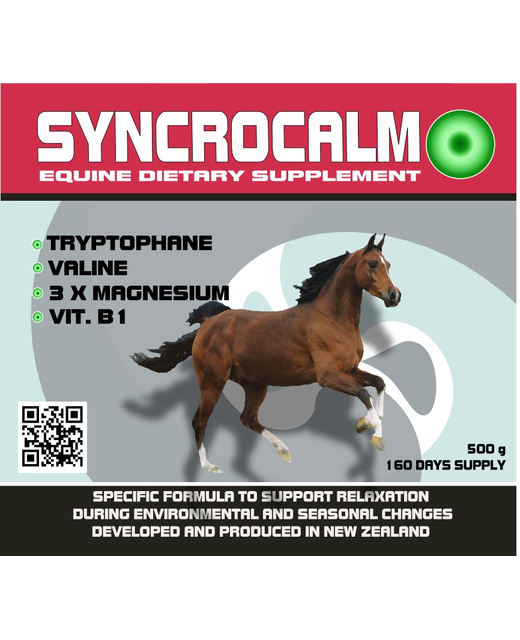 Syncro calm Equine Supplement 500gm - Horse Care-Horse Feed & Supplements : Richmond Saddlery ...